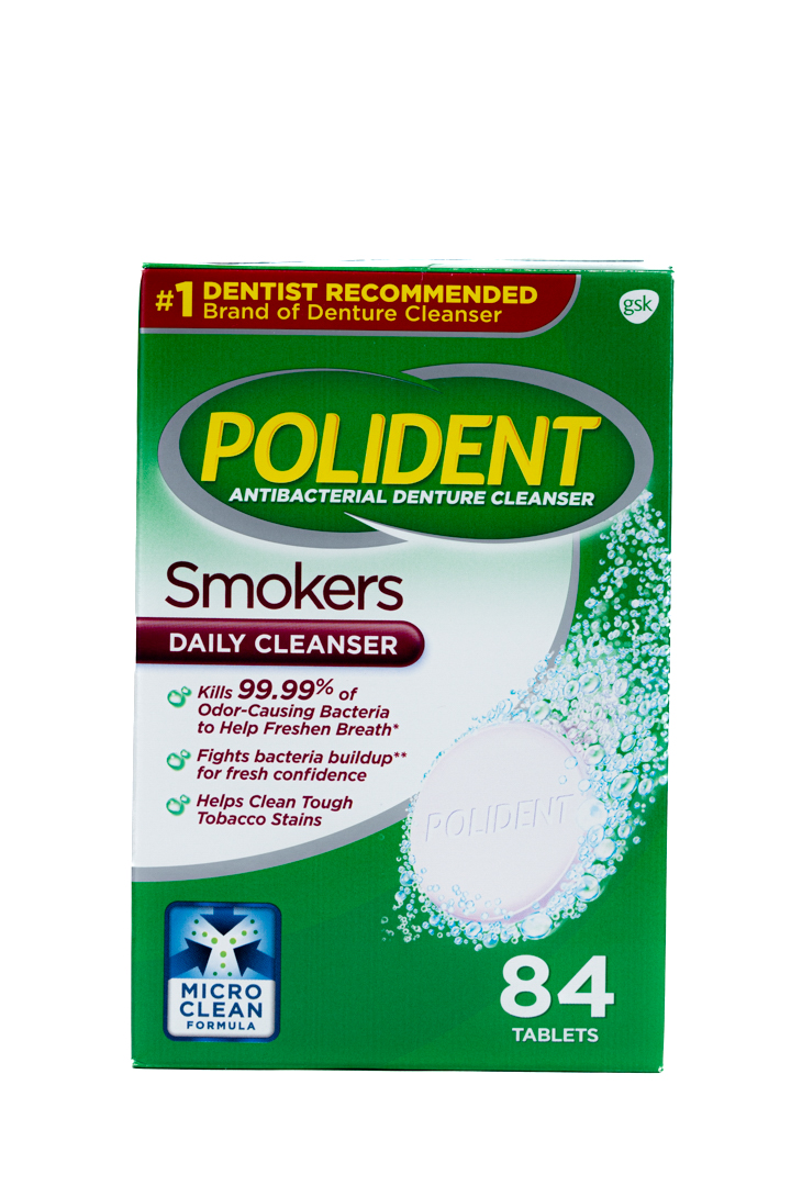 Polident, Antibacterial, Smokers Daily Cleanser, 84 Tablets | ValuDrug